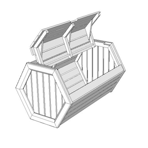 Six Sided Storage Bin Plan. This Woodworking Diy Makes a Great Garbage ...
