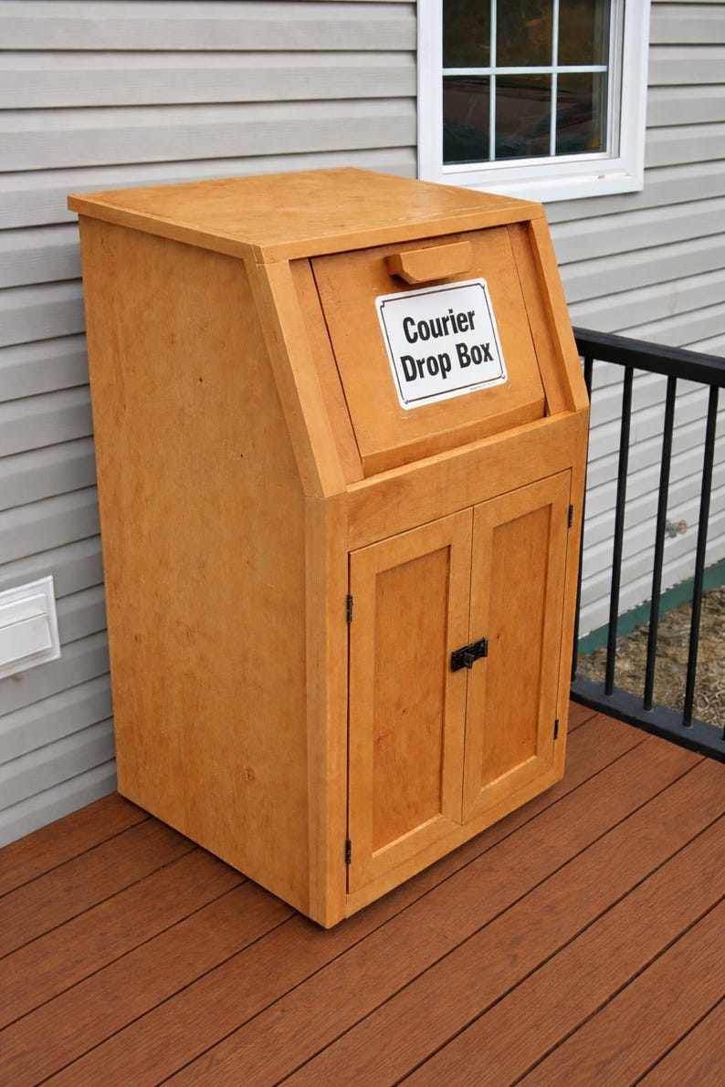 Stop Package Theft – DIY Courier Drop Box Woodworking Plans – Secure ...