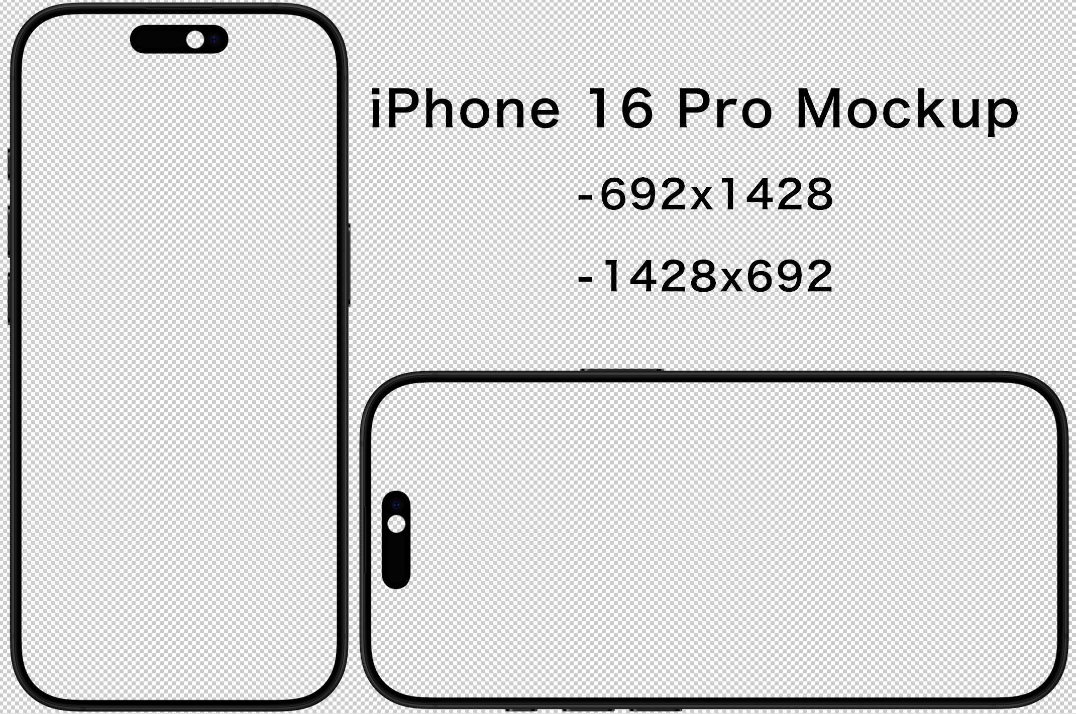 IPhone 16 Pro Black Titanium and Desert Titanium Frame Mockup | Front ...