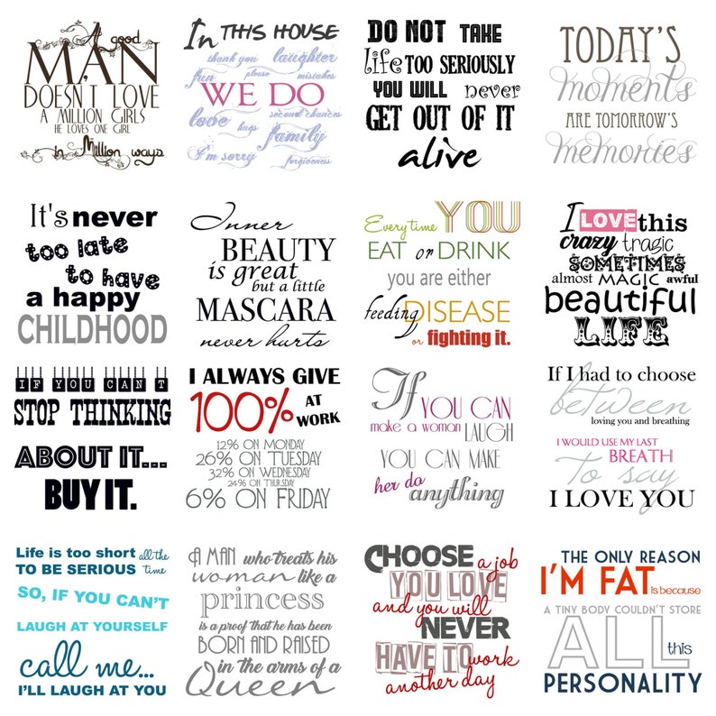 SVG Quotes Phrases and Shapes Funny SVG Phrases for Cricut - Etsy