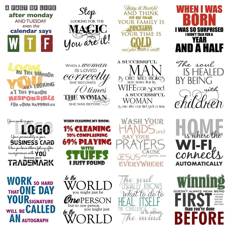 SVG Quotes Phrases and Shapes Funny SVG Phrases for Cricut - Etsy