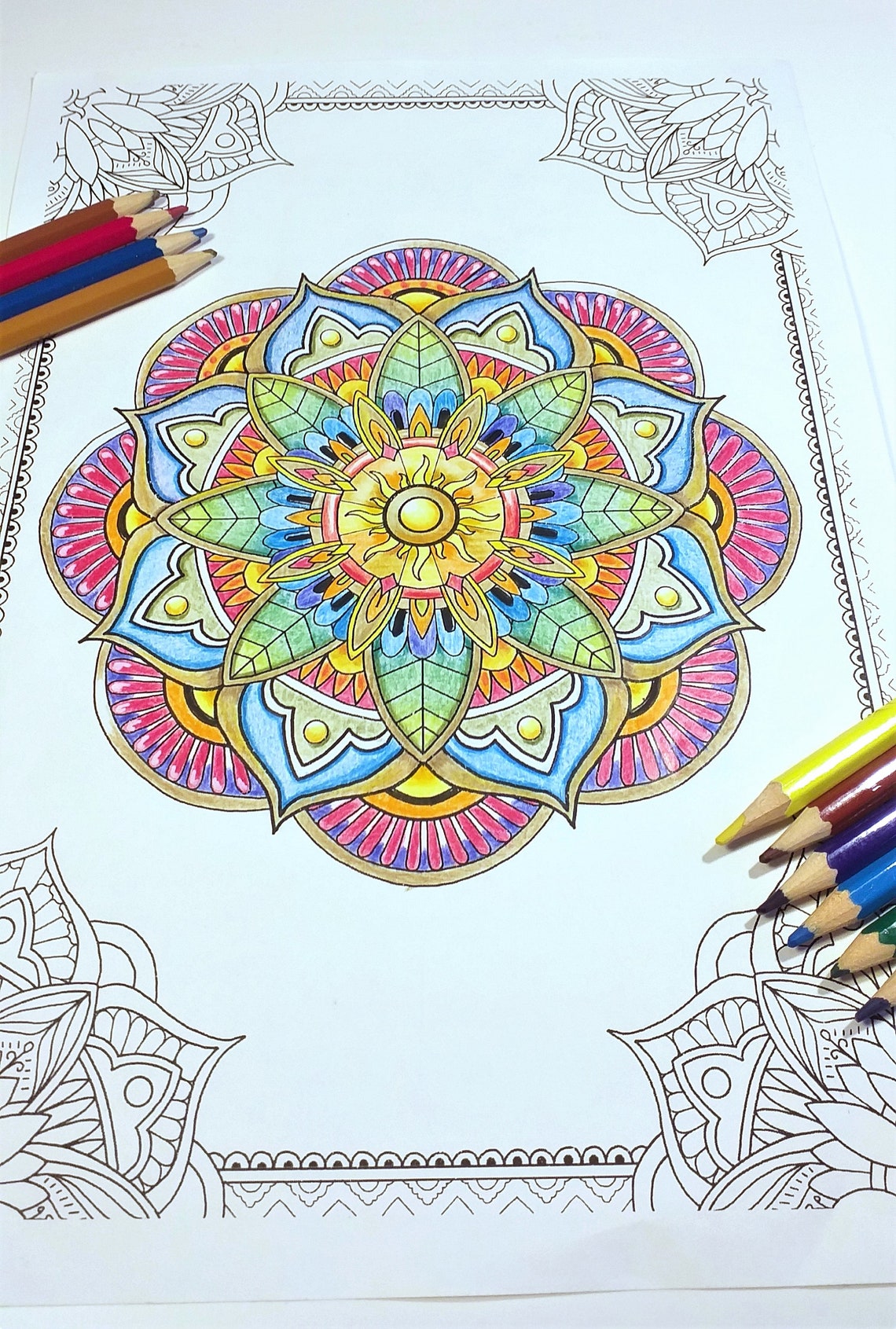Mandala Bundle. 9 Mandala Coloring Pages. Hand Drawn Mandala Coloring ...