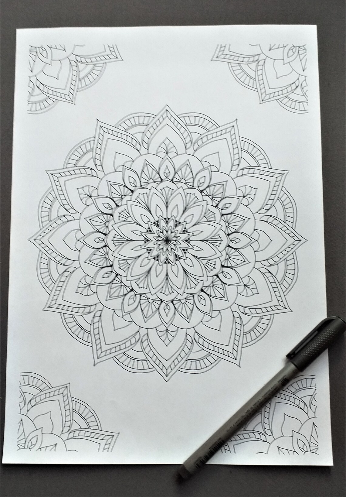 Mandala Bundle. 9 Mandala Coloring Pages. Hand Drawn Mandala Coloring ...