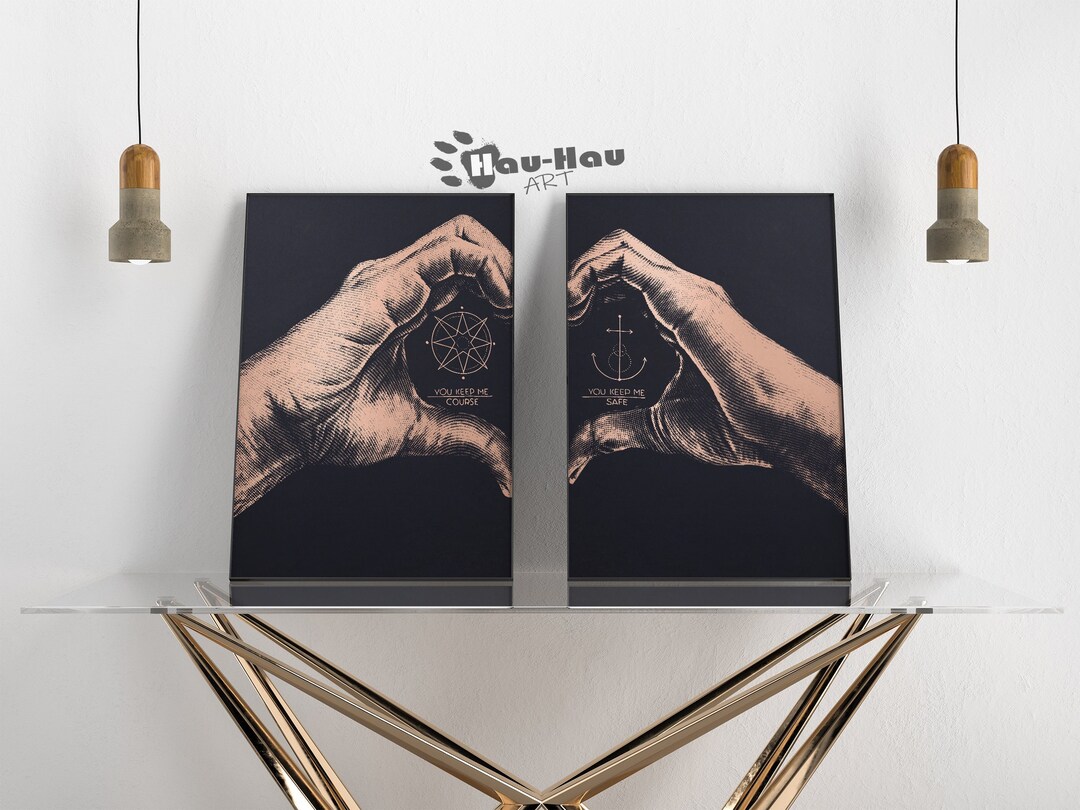 Set of 2, Hands Art, Couples Art, Hands Print, Hands, Love Print ...