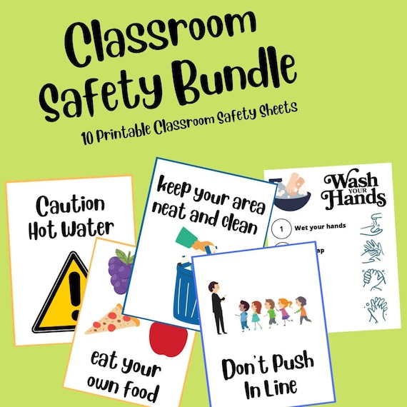 Classroom Safety Bundle Printable Safety Sheets for School - Etsy