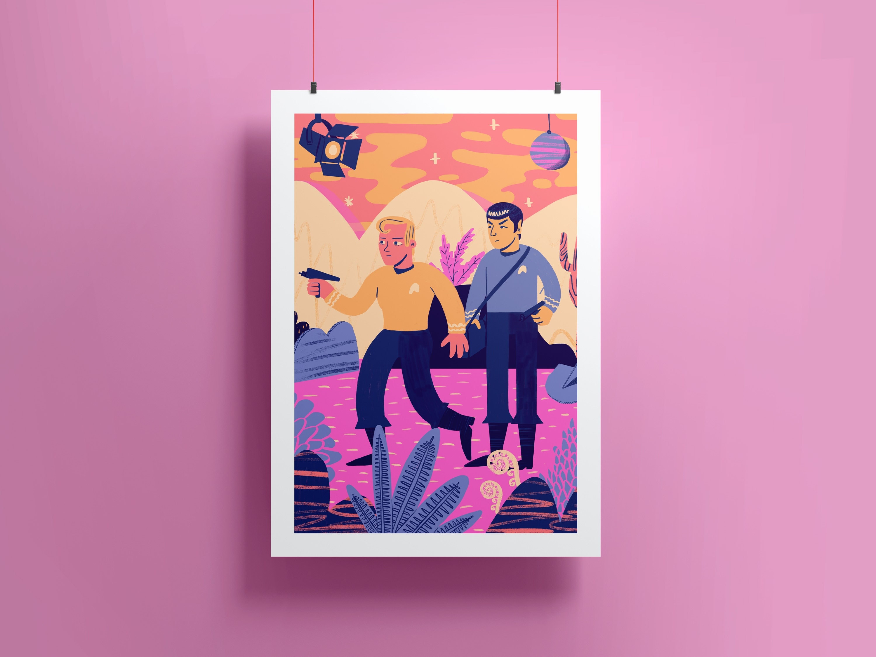 Set Phasers Print | 1960s Sci-fi Poster | Space Illustration ...