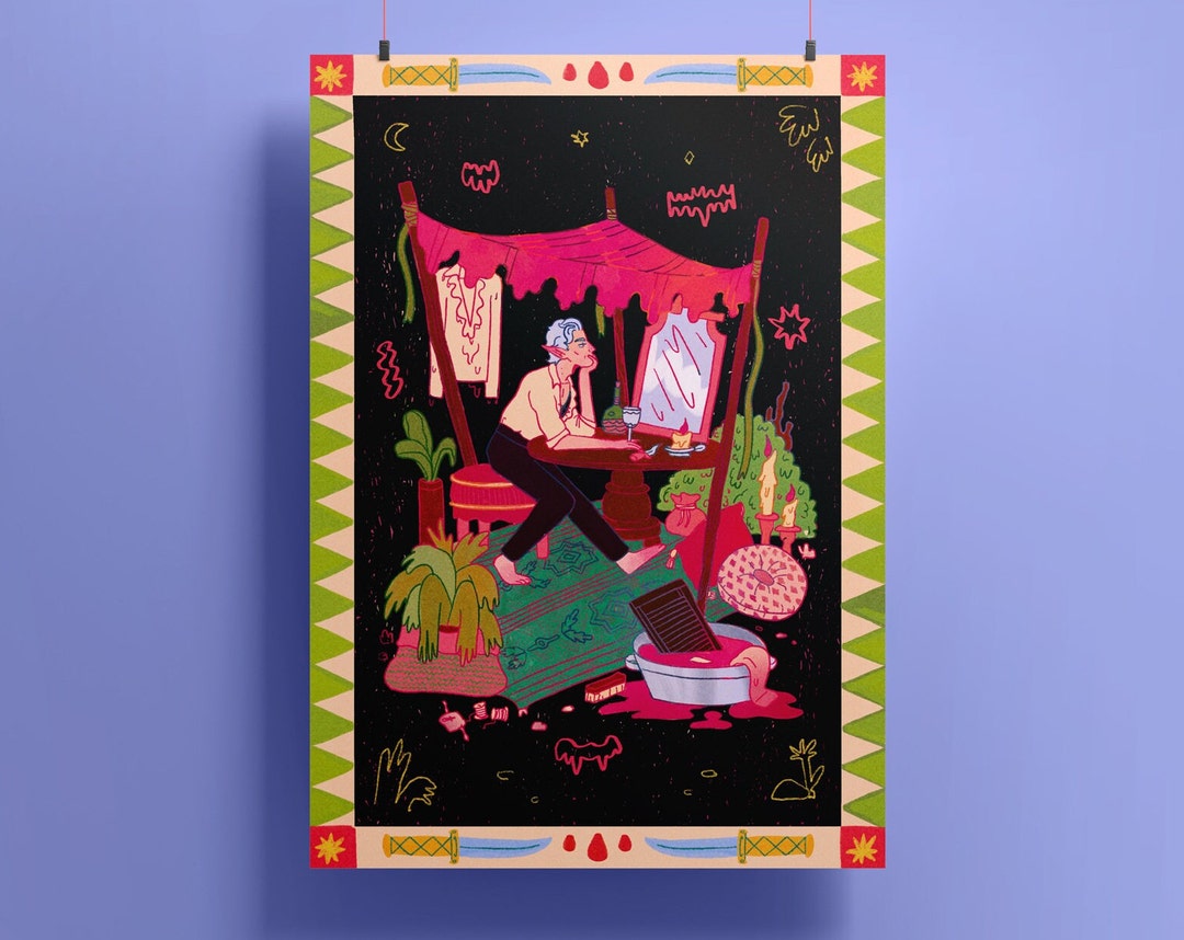 BG3 Vampire Print | Vampyr Camp Poster | Fantasy Illustration ...