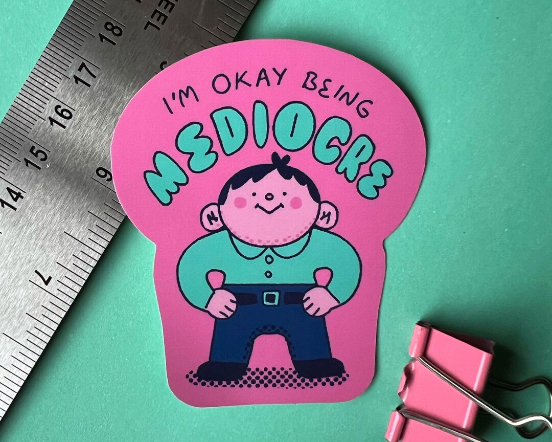 Self Love Sticker | Self Acceptance Mediocre | Water Bottle Decal ...