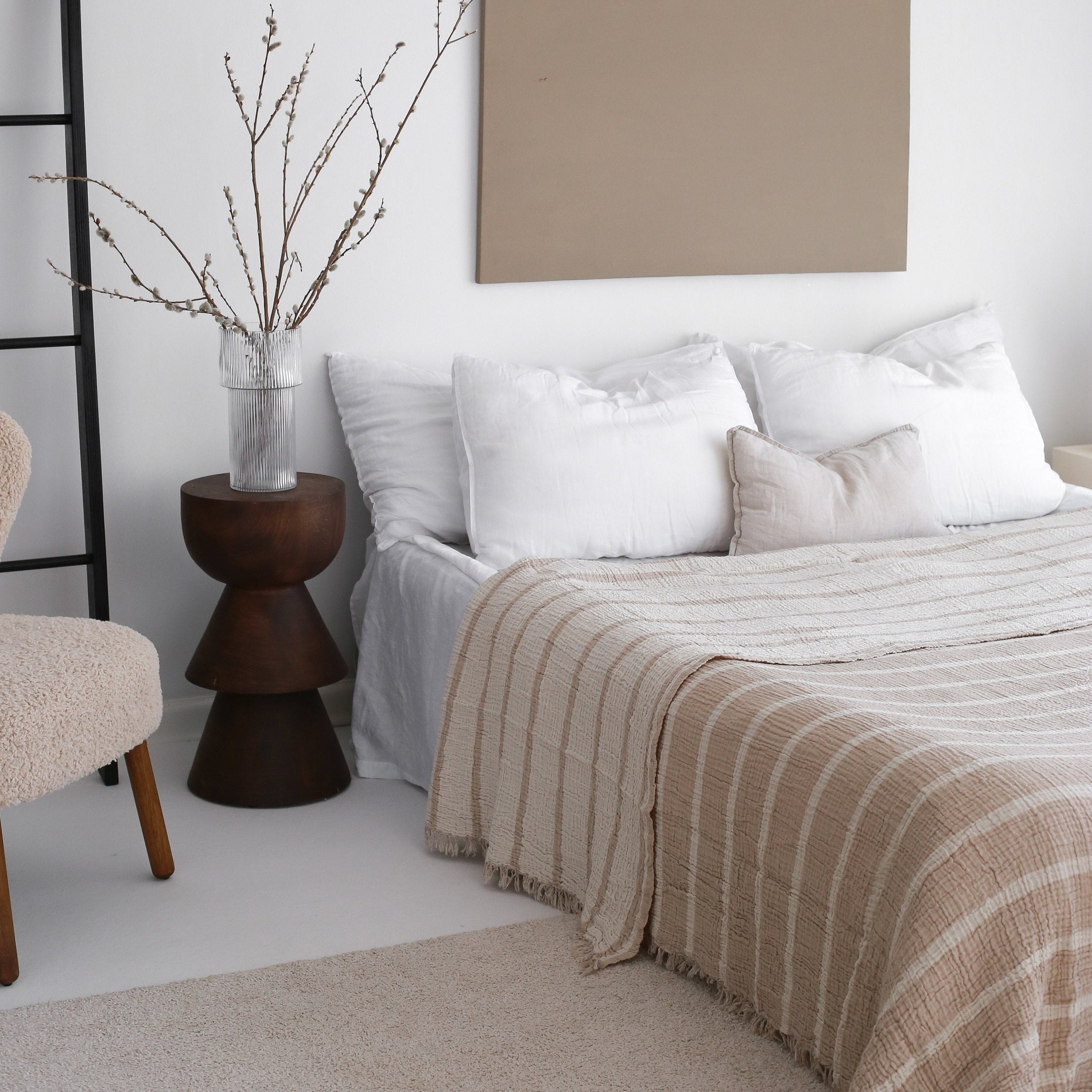 Muslin Bedspread, Bohemian Bedspread Queen, King Size Bedspread Organic ...