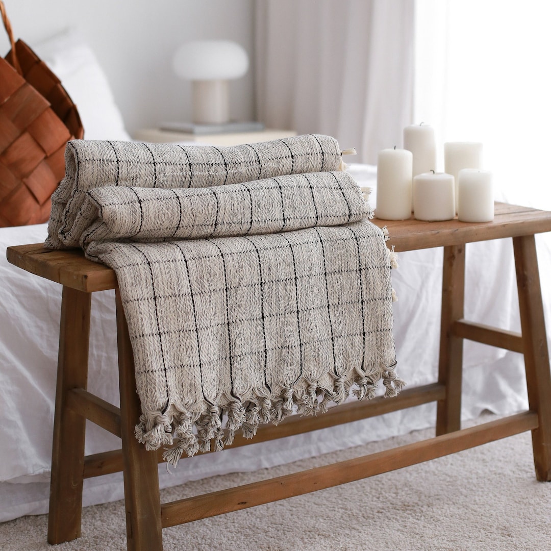 Soft Cotton Bedspread, Organic Cotton Throw, Bedspread Queen Size, Boho ...