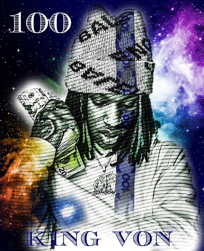 King Von Template PNG File Digital Artwork by HECTOR COLON | Etsy