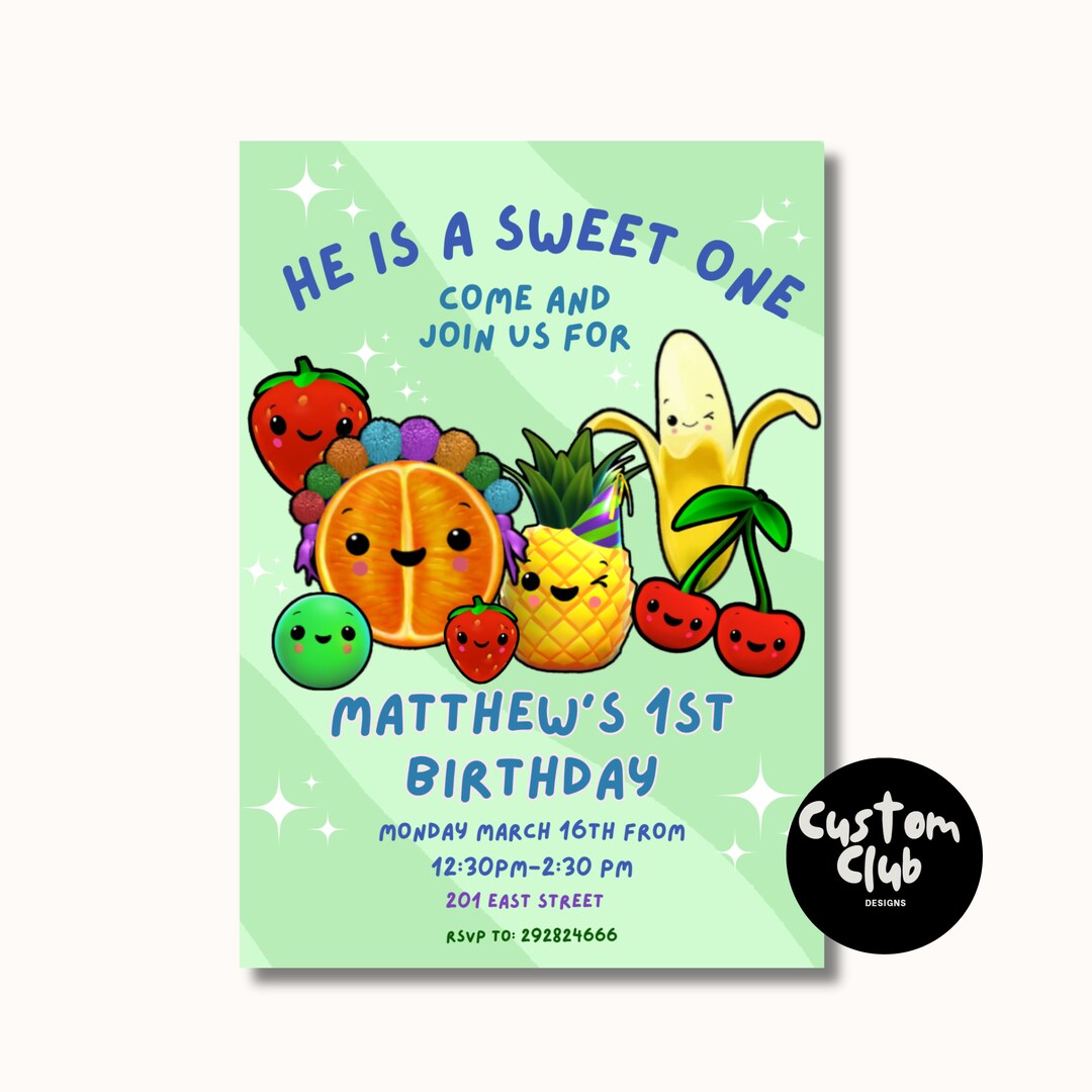 Hey Bear Sensory Birthday Digital Invitation | 24-hour Custom Service ...