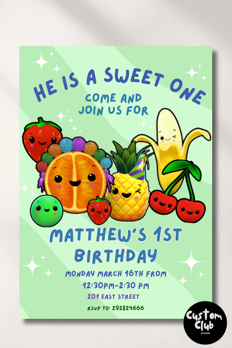 Hey Bear Sensory Birthday Digital Invitation 24-hour Custom Service ...