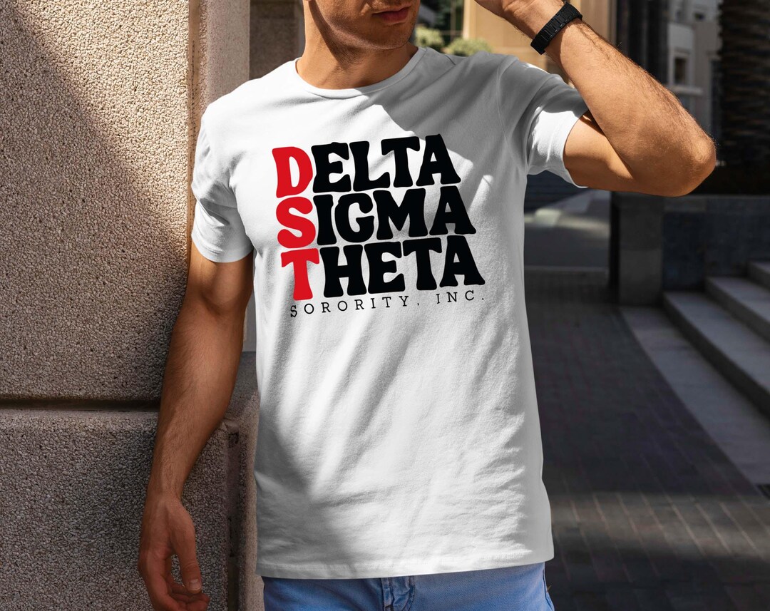 Delta Sigma Theta T-shirt | DST Sorority Inc Retro Font Tee | Red ...