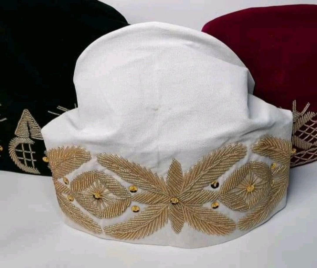 Embroidered African Chieftaincy Wedding Hat. Igbo Ozo Cap - Etsy