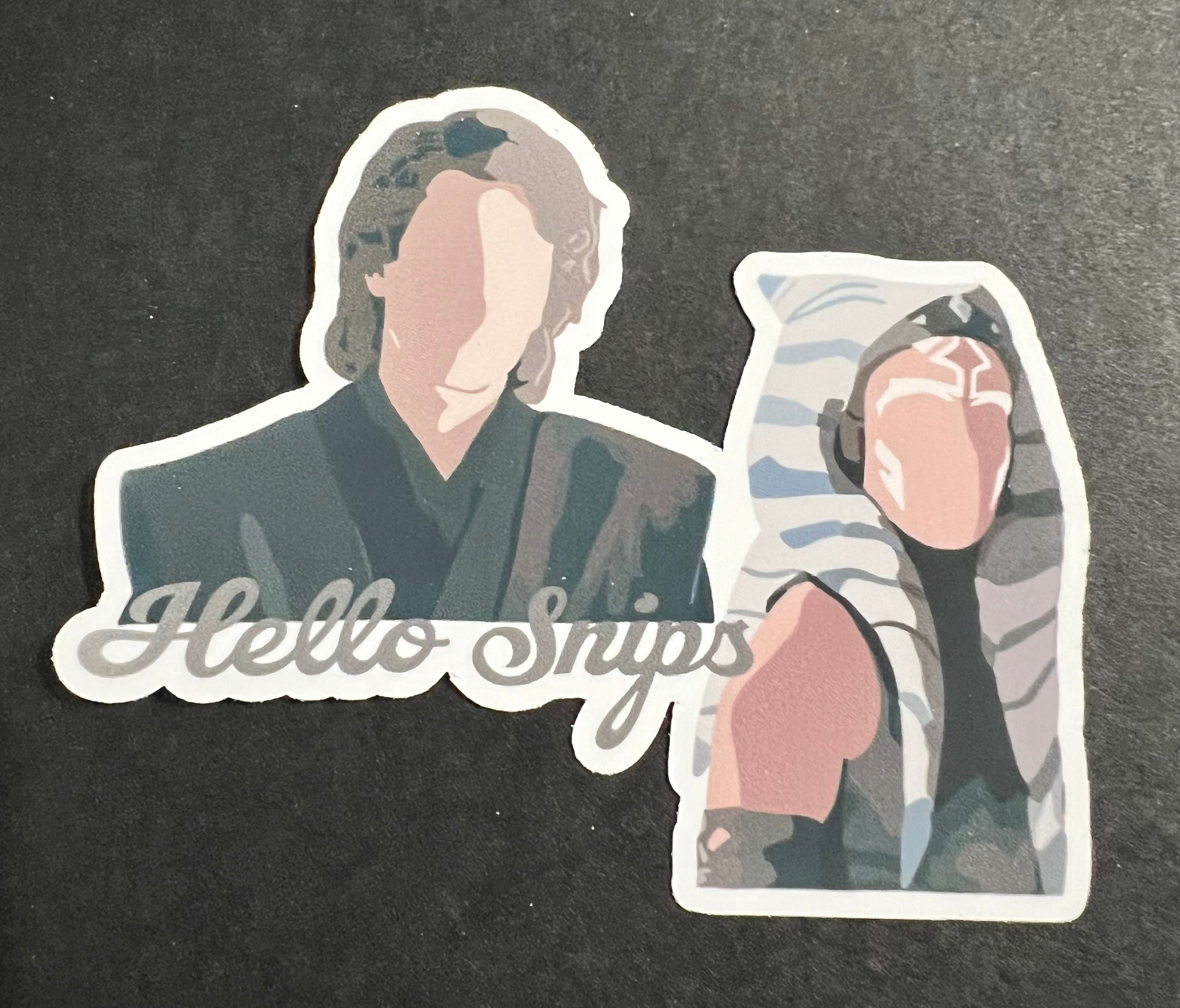 Hello Snips Anakin & Ahsoka Sticker/sticker Pack Clone Wars - Etsy