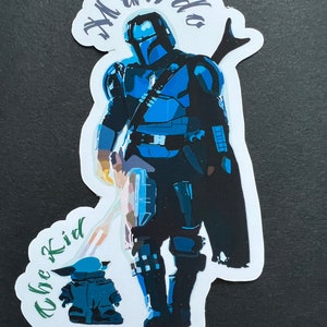 Mando and the Kid Sticker/sticker Pack | Grogu | Din Djarin | Pedro ...