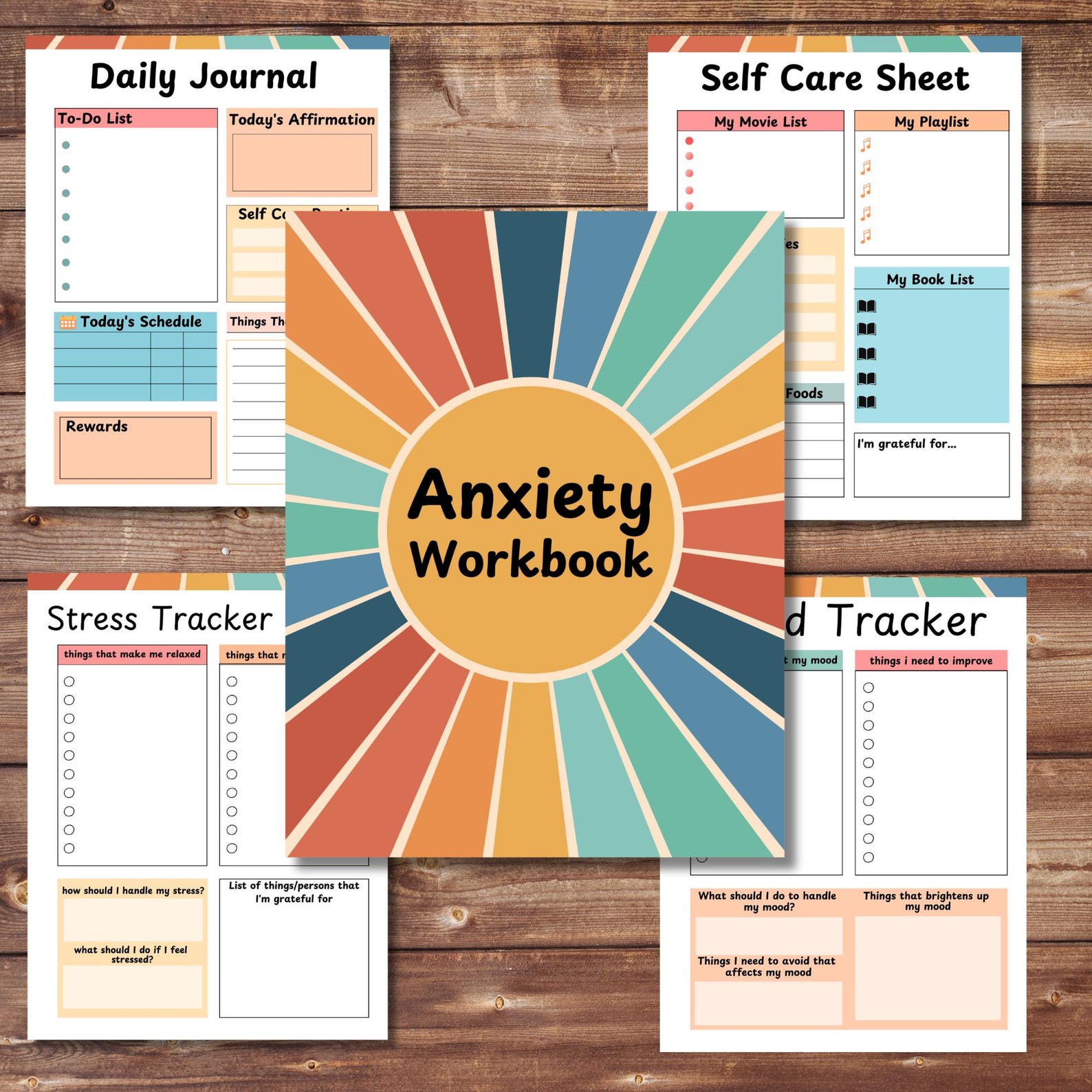 Printable Overcome Anxiety Workbook, Anxiety Journal, Anxiety ...