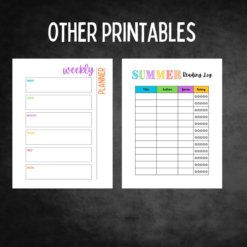 Printable Editable SUMMER 2024 Planner Bundle Summer Calendar Summer ...