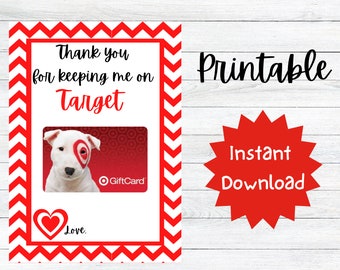 Printable Christmas Target Gift Card, Giftcard Holder, Teacher Gift ...