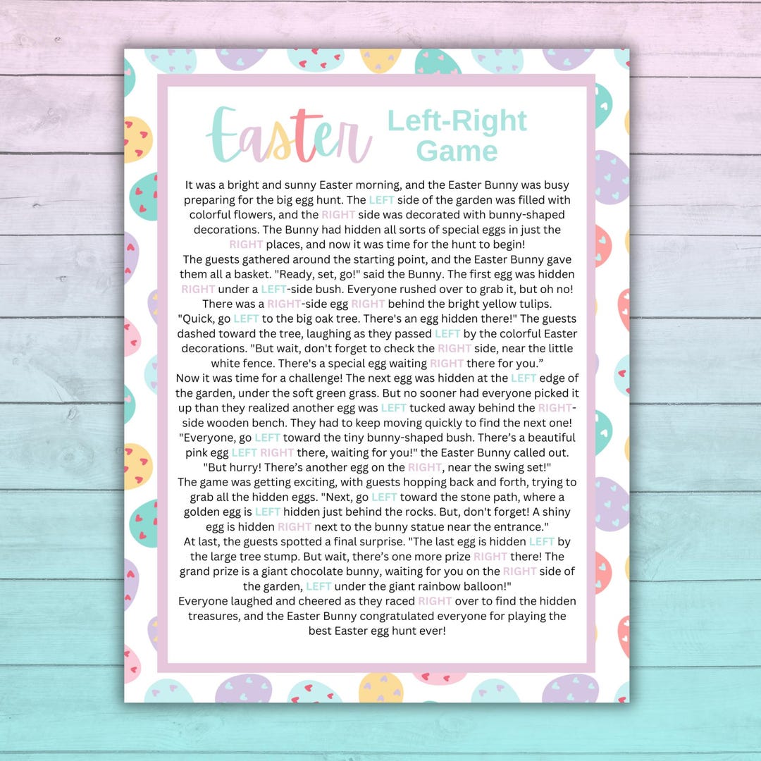 Easter Game, Pass the Gift, Easter Party Games, Printable Easter ...