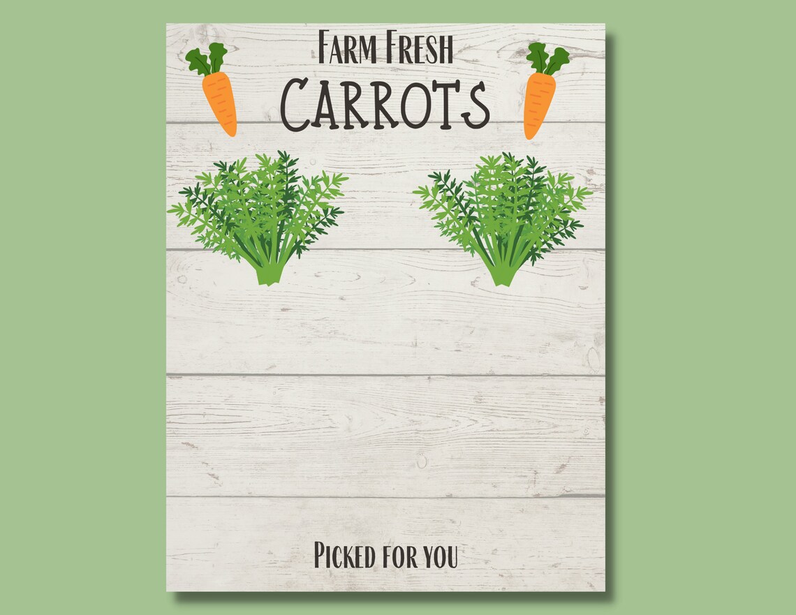 Farm Carrot Sign, Footprint Art Craft, Baby, Toddler, Keepsake - Etsy