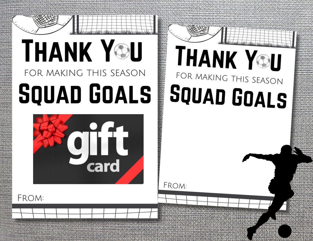 PRINTABLE Soccer Coach Gift Card Holder, Gift for Coach, End of Sport ...