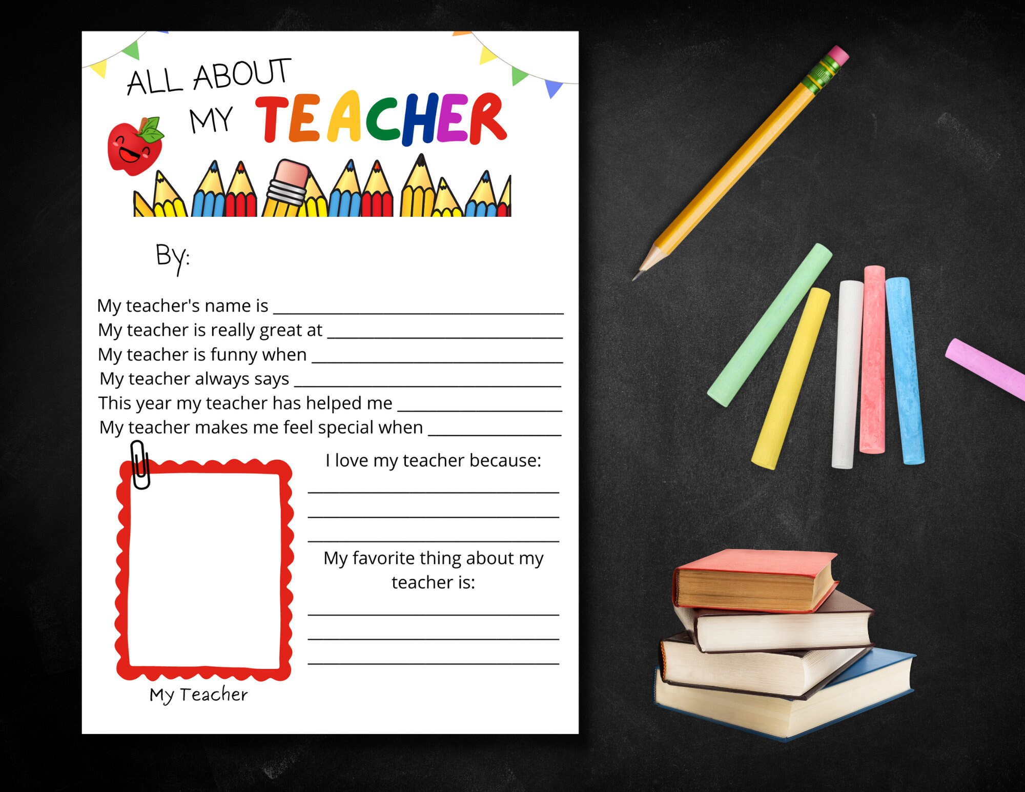 PRINTABLE Teacher Appreciation, End of School Year Teacher Gift, School ...