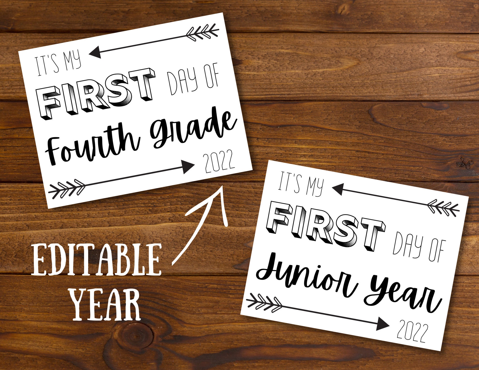 PRINTABLE Back to School Sign, 2022, First Day of School Sign ...