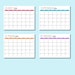 School Year Calendar Printable 2024-2025 Bundle Portrait Monthly ...