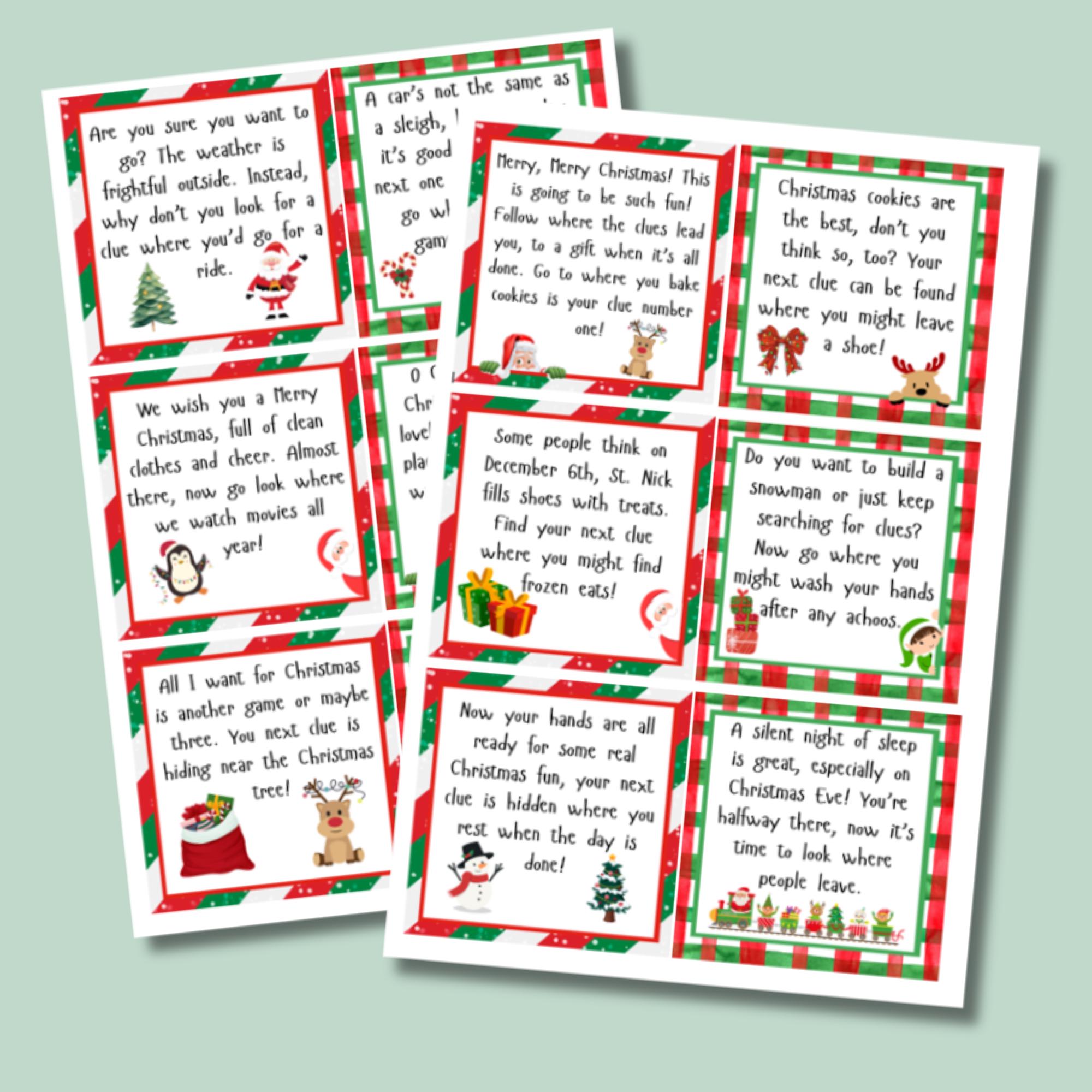 Christmas Scavenger Hunt - Christmas Printable Game for Kids ...