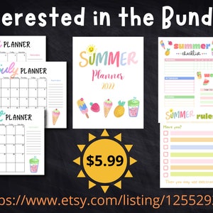Printable Editable SUMMER Checklist, Summer Activities, Summer ...