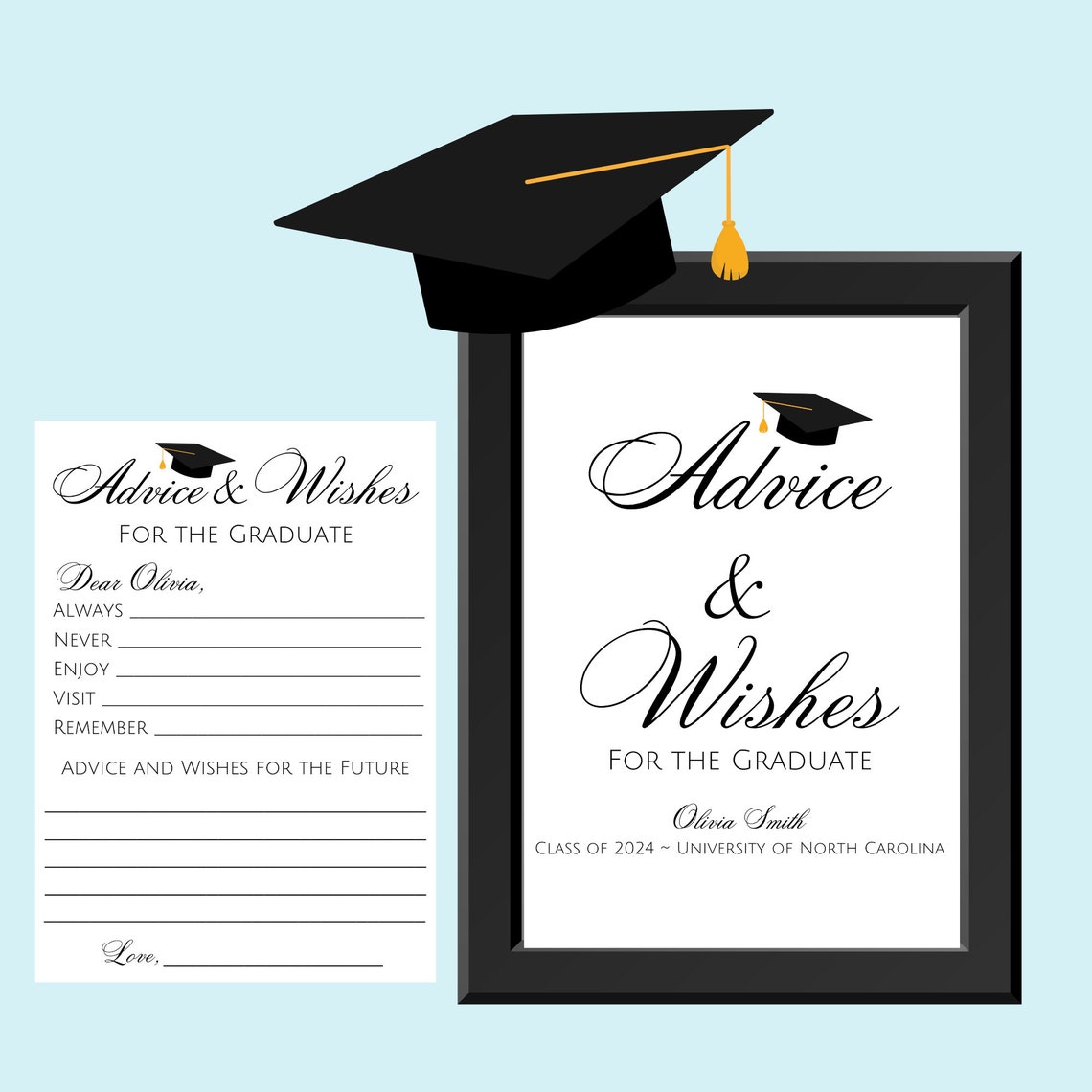 Graduation Advice & Wishes, Printable Graduation Advice Cards, Custom ...