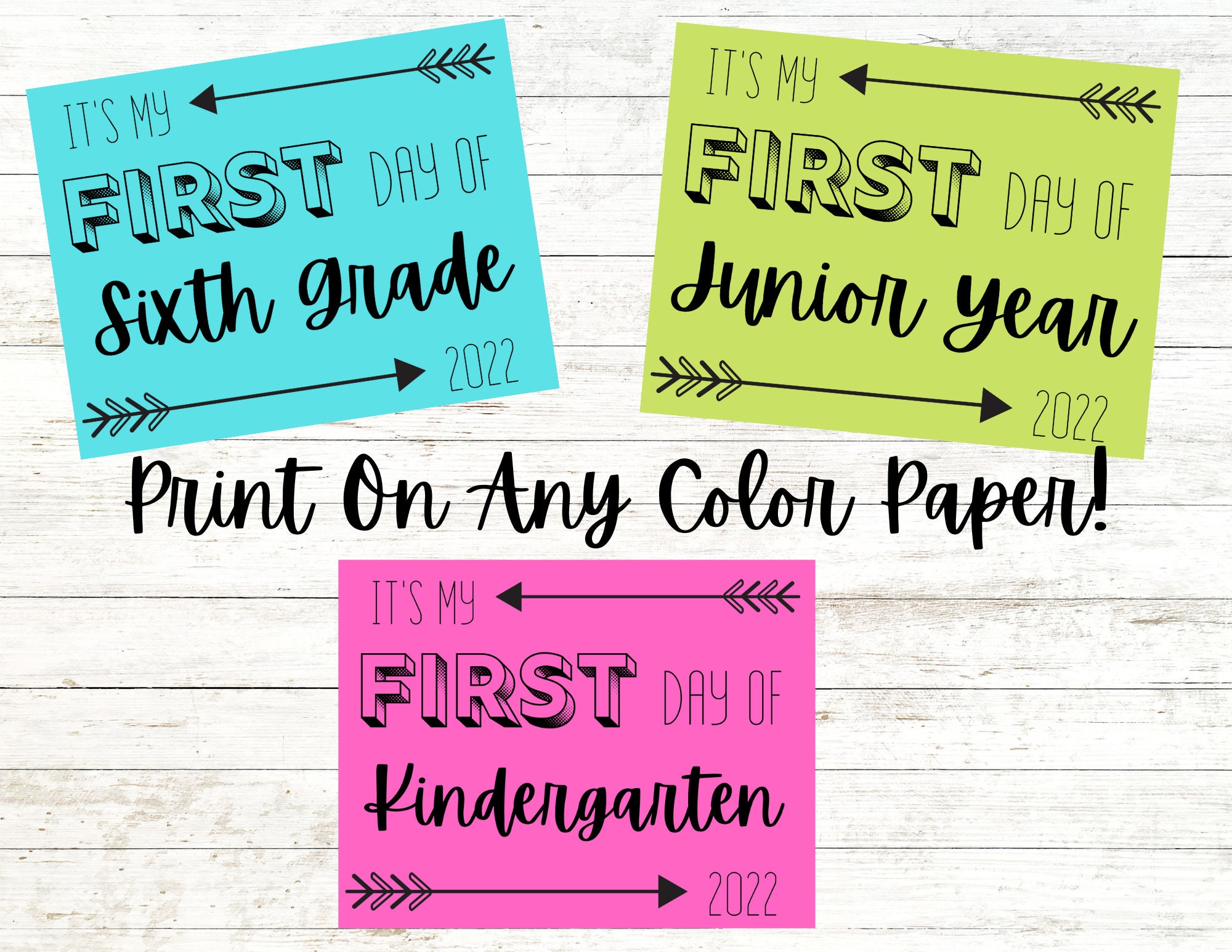 PRINTABLE Back to School Sign, 2022, First Day of School Sign ...
