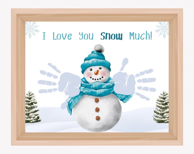 15 Winter Handprint and Footprint Craft Bundle, Snowman Handprint Art ...