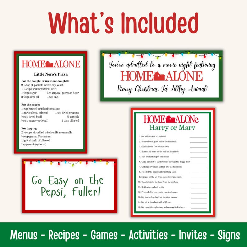 Christmas Week Movie Night Plan | Home Alone Edition | Last-minute ...