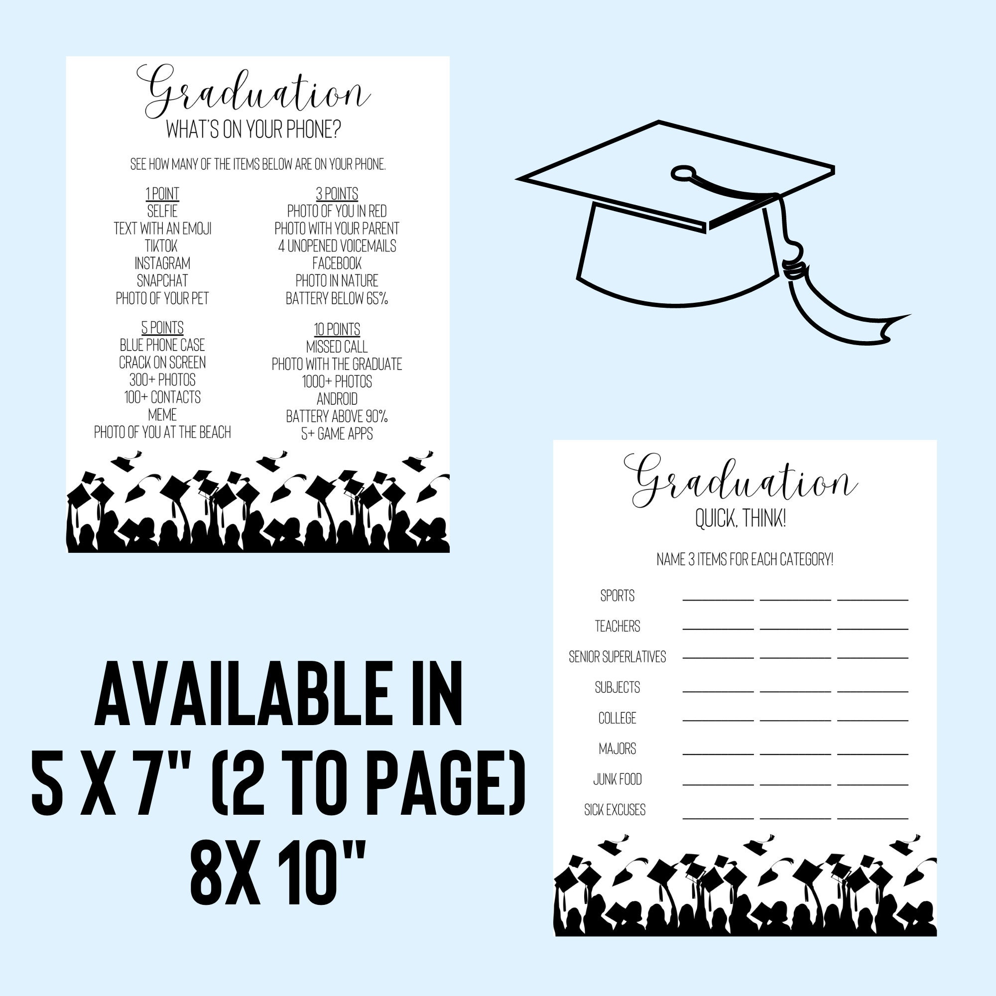 2024 Graduation Games | Graduation Games | Graduation Party Games ...