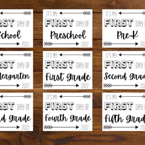PRINTABLE Back to School Sign, 2022, First Day of School Sign ...