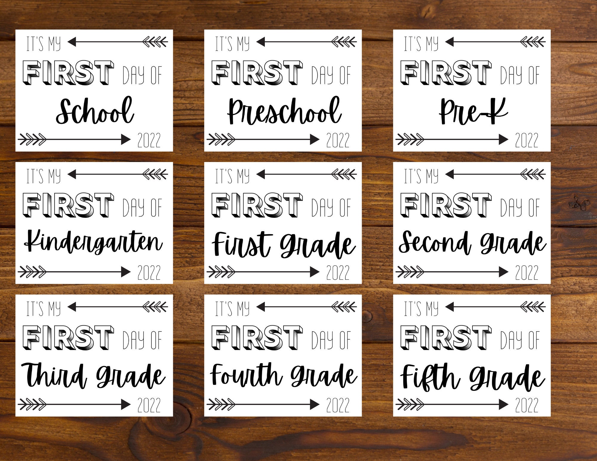 PRINTABLE Back to School Sign, 2022, First Day of School Sign ...
