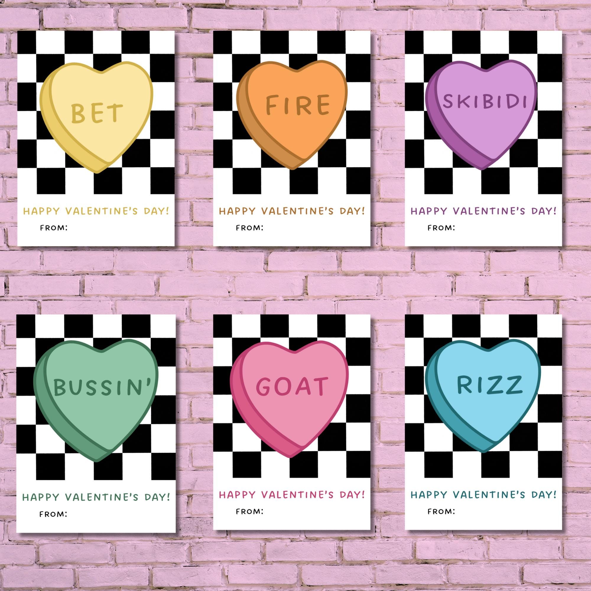 Teen Slang Candy Hearts, Funny Kids Valentine Printable, Class ...