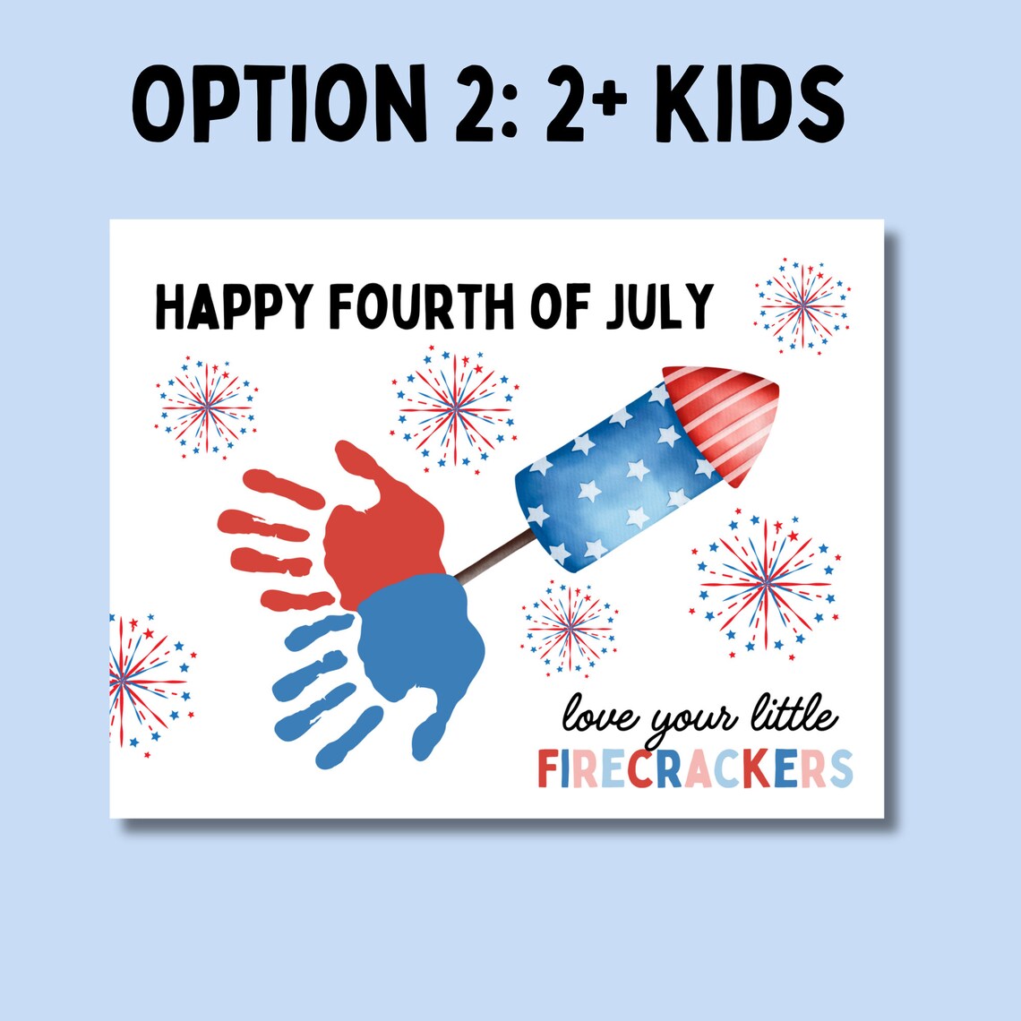 Fourth of July Handprint Craft Printable Template / Summer Crafts ...