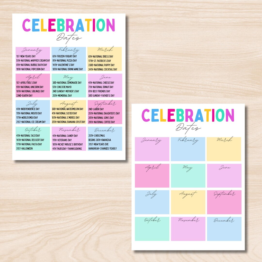 2025 List of Wacky Holidays, List of 2025 Fun Holidays in Order ...