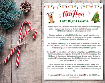 Left Right Christmas Game Christmas Pass the Prize Right Left Game Christmas Pass Game Christmas ...