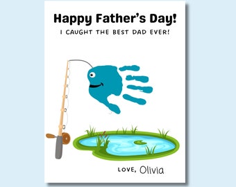 Fathers Day Handprint Craft, Fathers Day Gift, Fathers Day Print ...