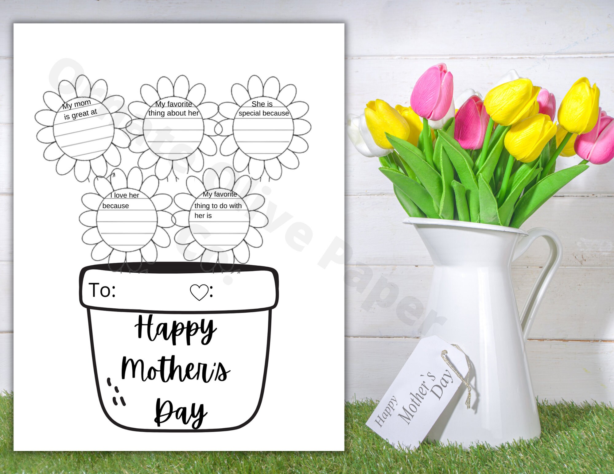 Mother's Day Questionnaire, Kids Craft, Gift for Mom, Keepsake - Etsy