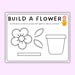 Build a Flower Printable Craft, Spring Paper Craft, Indoor Preschool ...