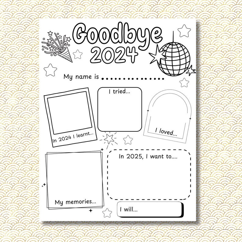 Year Recap Printable, New Year Classroom Activity, Kids Year in Review ...