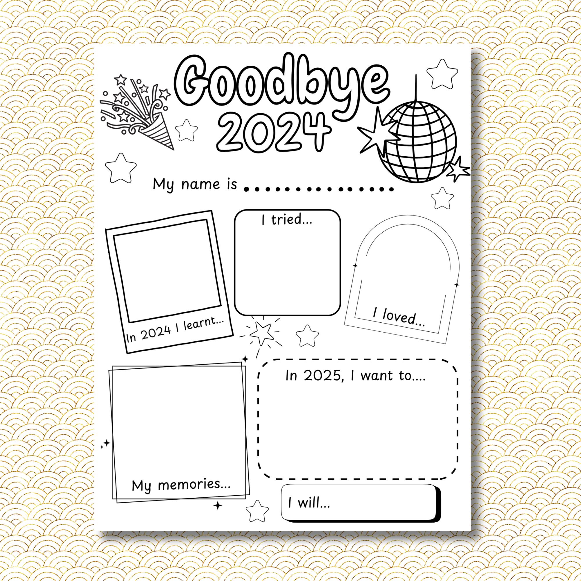 Year Recap Printable, New Year Classroom Activity, Kids Year in Review ...
