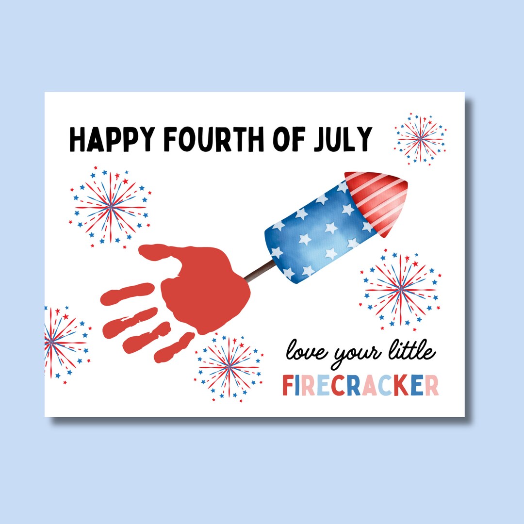 Fourth of July Handprint Craft Printable Template / Summer Crafts ...