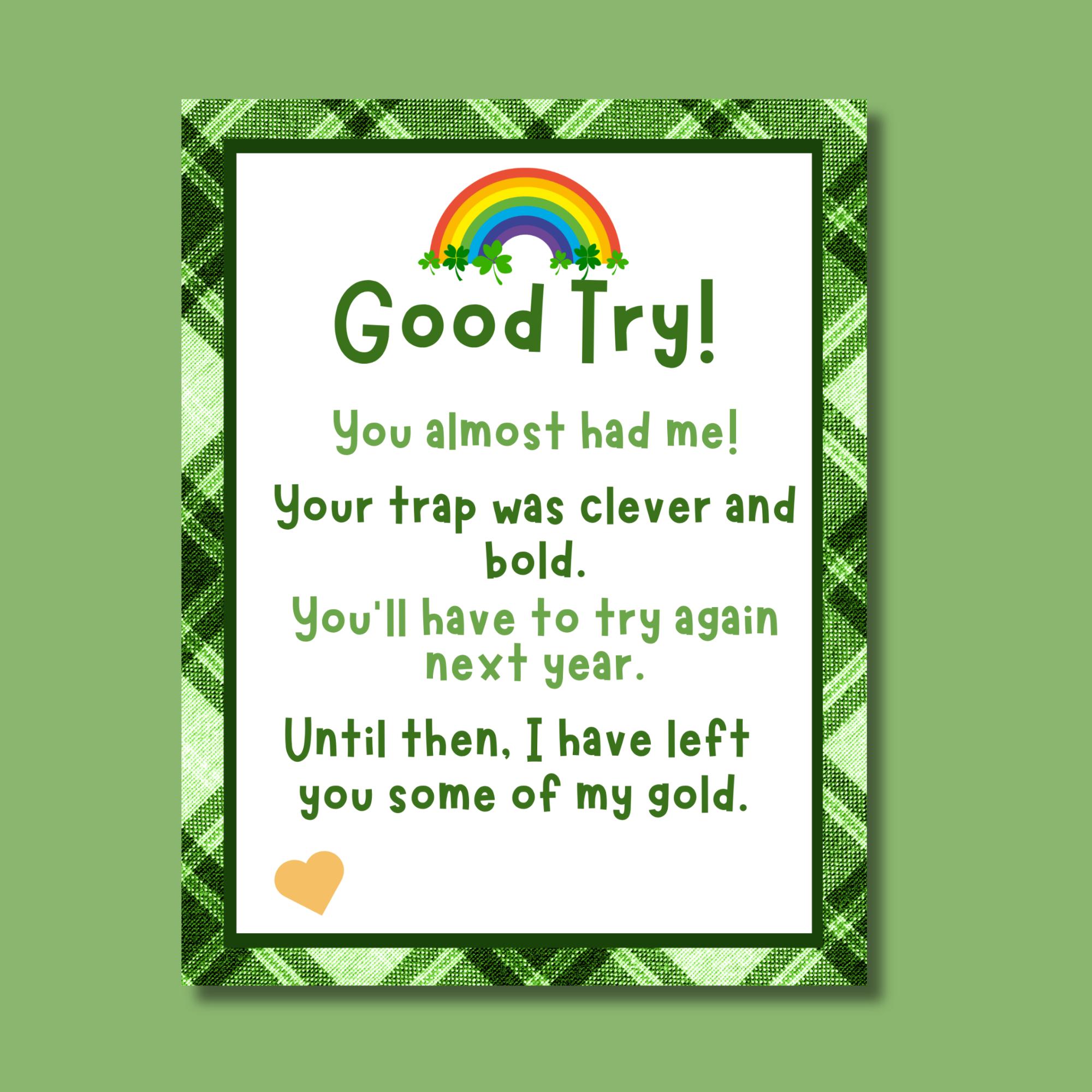 St Patricks Day Kids Printable, Leprechaun Letter Printable, Leprechaun ...